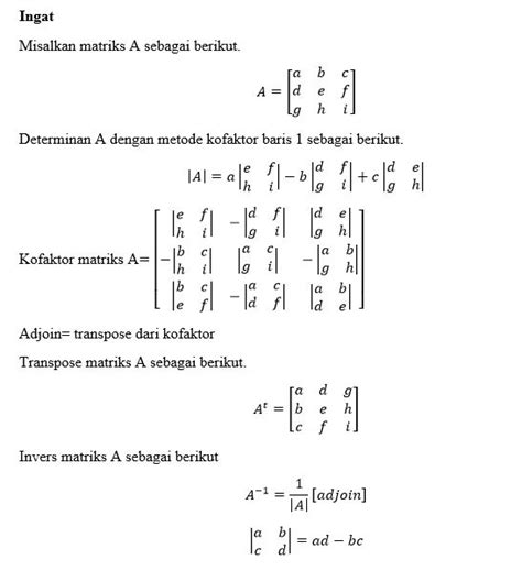 Tentukan Determinan Matriks Berordo 3x3 Menggunaka