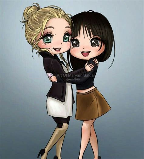 Anime Sisters Hugging