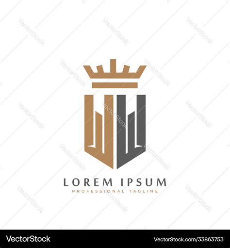 Premium Ww Monogram Two Letters Ww Elegant Vector Image