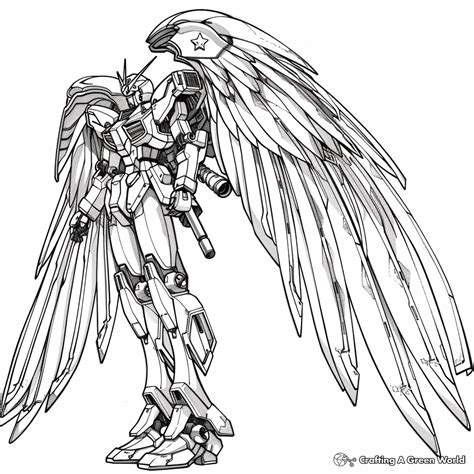 Gundam Wing Zero Pages Coloring Pages