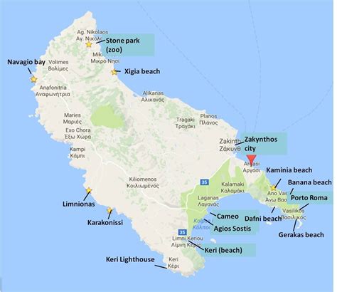 Zakynthos Map Zakynthos Greek Travel Zakynthos Greece