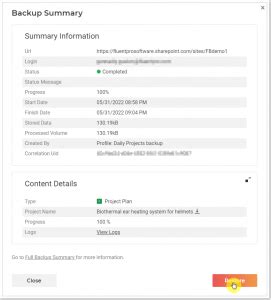 Backup And Restore Projects In Microsoft Project Online FluentPro Software