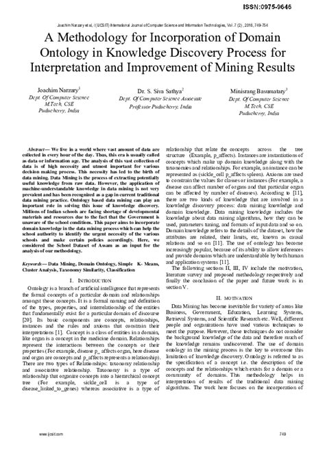pdf a methodology for incorporation of domain ontology in knowledge