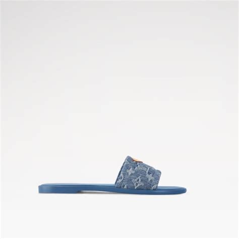Louis Vuitton Lily Flat Mule Blue For Women 1agx78 Dealiax