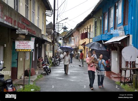 Jew Town Kochi Cochin Kerala India Monsoon Morning In Synagogue Stock
