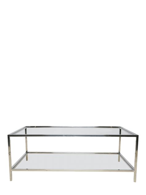 Claes Coffee Table Glass Silver Home Gallery
