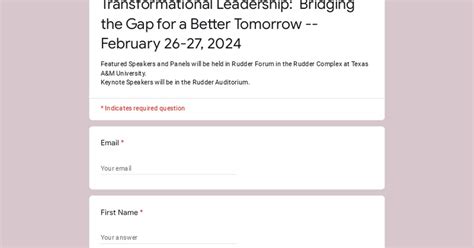 Transformational Leadership Bridging The Gap For A Better Tomorrow February 26 27 2024