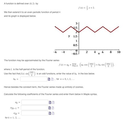 solved a function is defined over 0 2 by we then extend