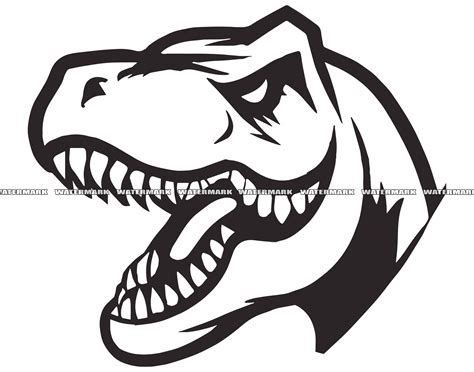 T Rex Head Silhouette