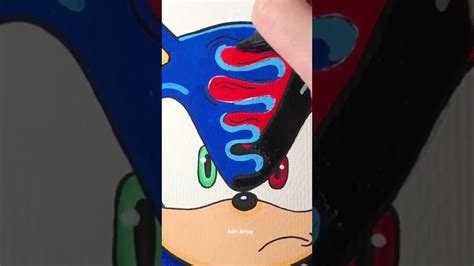 Drawing Sonic And Shadow With Posca Markers Fusion Effect Youtube