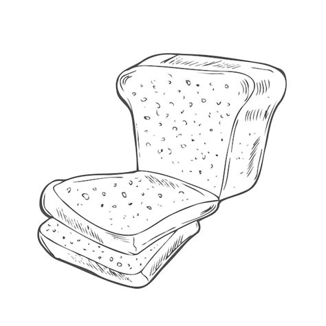 Premium Vector Handdrawn Doodle Bread Icon Hand Drawn Black Sketch Sign Symbol Decoration Element