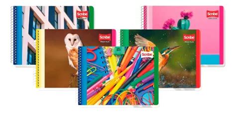 Cuaderno Scribe Forma Italiana Raya Mega 4530 100h Con 5 Pzs Color
