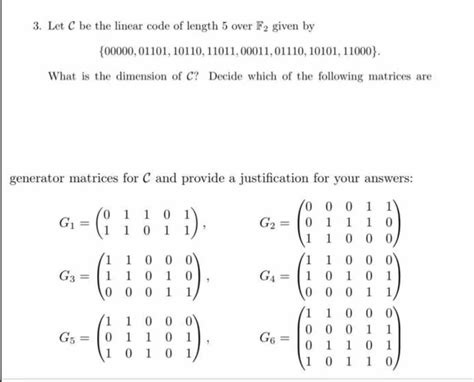 Answered Let C Be The Linear Code Of Length Bartleby