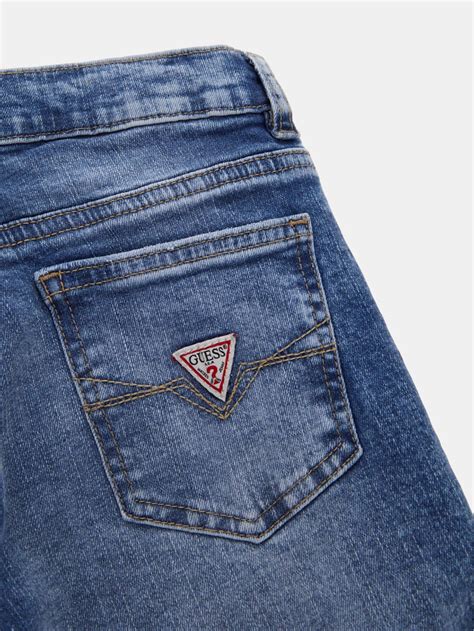 Straight Denim Pants With Abrasions Guess