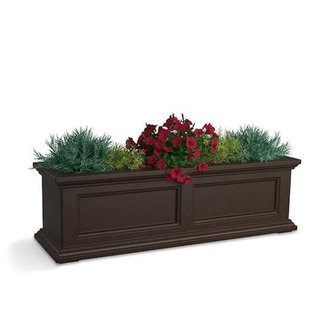 Mayne Fairfield 36 In X 11 In Self Watering Espresso Polyethylene