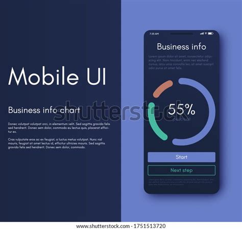 Mobile Application Infographic Interface Ui Design Stock Vector