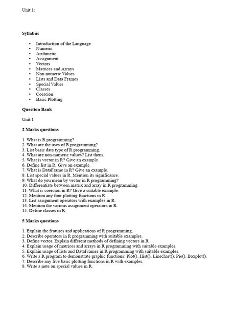 Unit1notesrprogramming Pdf