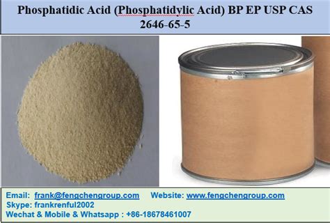 Phosphatidic Acid Phosphatidylic Acid Bp Ep Usp Cas 2646 65 5