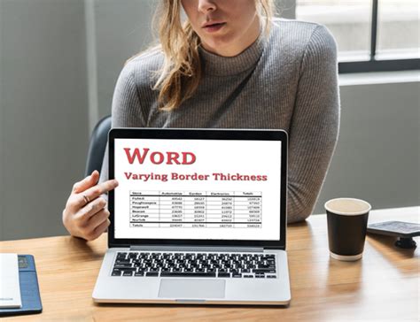 Adjust Individual Line Thicknesses In Word Tables