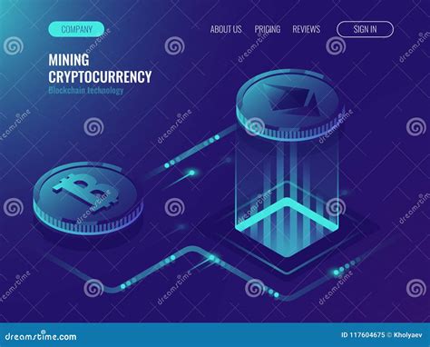 Mining Bitcoin And Ethereum Crypto Currency Mining Server Farm Room