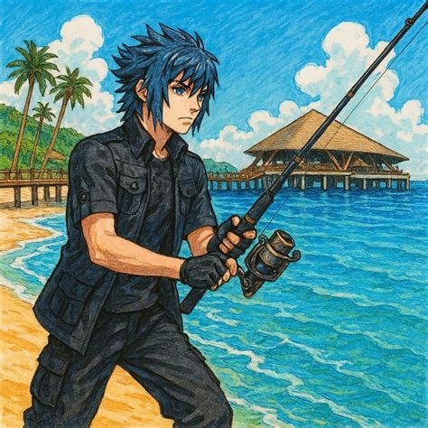 Final Fantasy Xv Noctis Fishing Galdin Quay By Murloc1989 On Deviantart