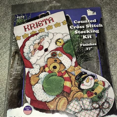 Counted Cross Stitch Christmas Stocking Etsy
