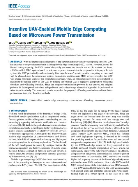 Pdf Incentive Uav Enabled Mobile Edge Computing Based On Microwave