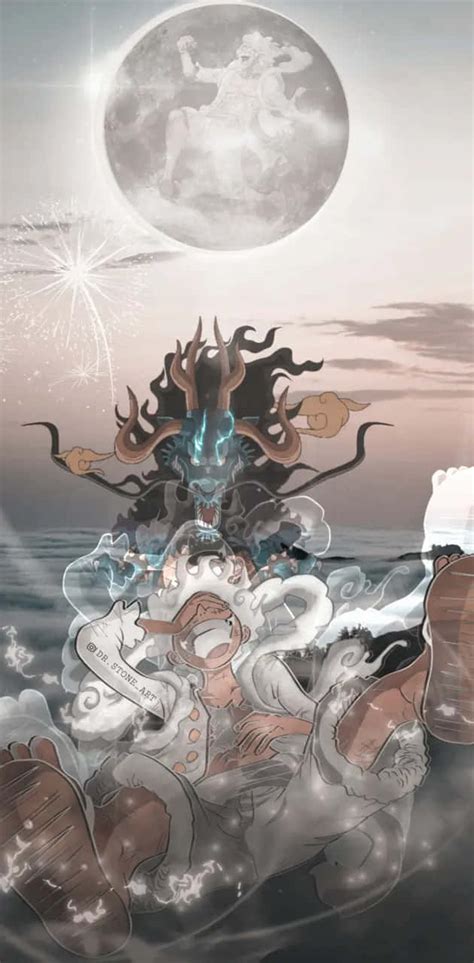 Download Luffy Gear5 Moonlight Transformation Wallpaper