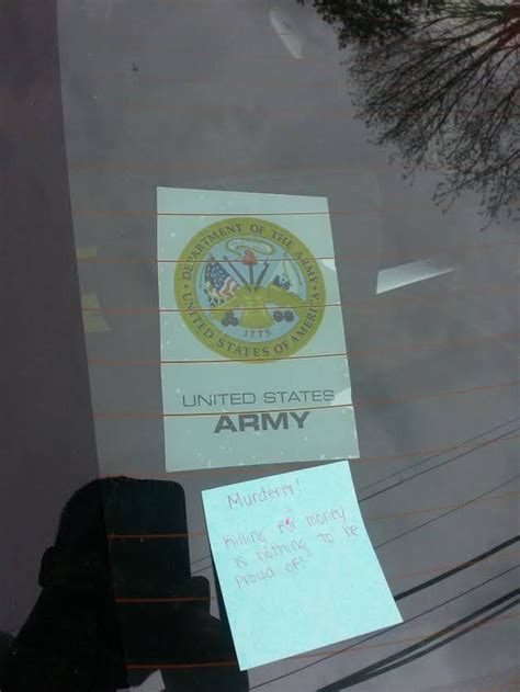 Negative Notes Left On Military Members Cars Can This Not Be A Thing