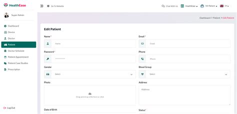 HealthEase Medical HTML Dashboard