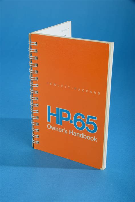 Hp 65 Owners Handbook A Manual For The Hp 65 Electronic Calculator