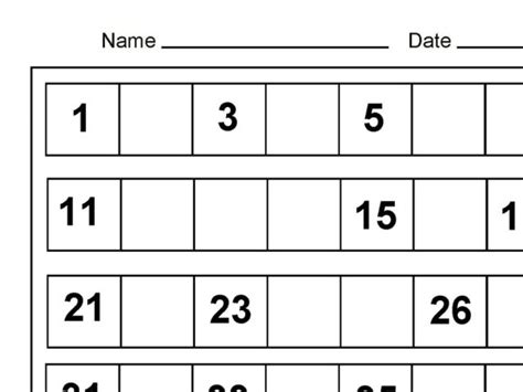 Number Table 4 Worksheet For 1st Grade Lesson Planet