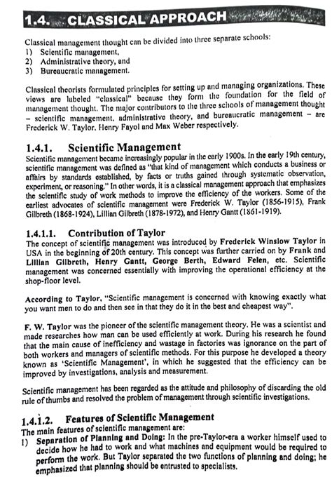 Classical Approach 1 Classical Approach Classical Management Thought