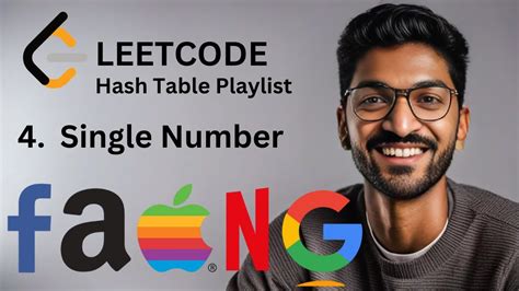 136 Single Number 4 Hash Table Playlist Hashtable Leetcode Algorithms Youtube