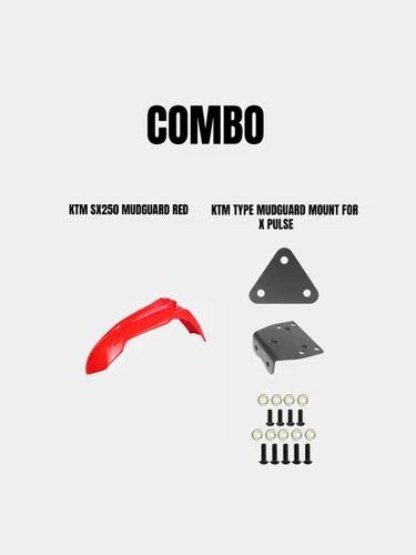 Ktm Sx 250 Mudguard With Mount Red For X Pulse Moto Modz At ₹ 2740 00 Vellore Id 2853460767855