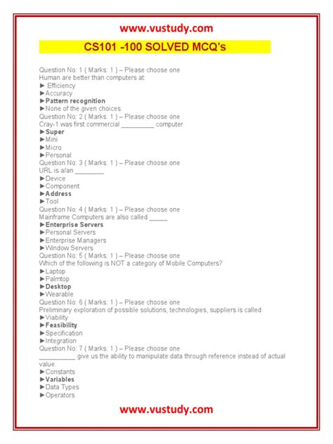 cs101 100 solved midterm mcqe28099s pdf world wide web internet and web