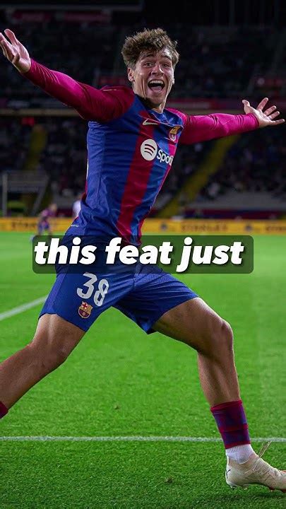 Marc Guiui Fc Barcelona Youngster Scoring Vs Athletic Club After 23 Seconds Football