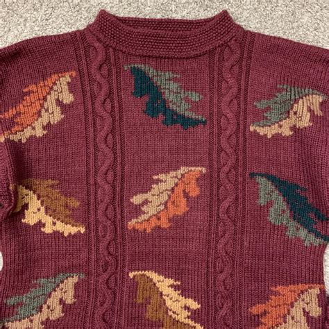 Vintage 90s Eddie Bauer Sweater In A Rich Burgundy Depop