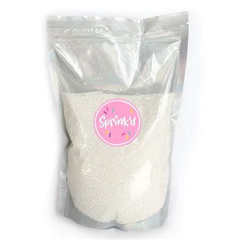 Bulk Sprinkd Pearl White Nonpareils Sprinkles 1kg Baking Pleasures