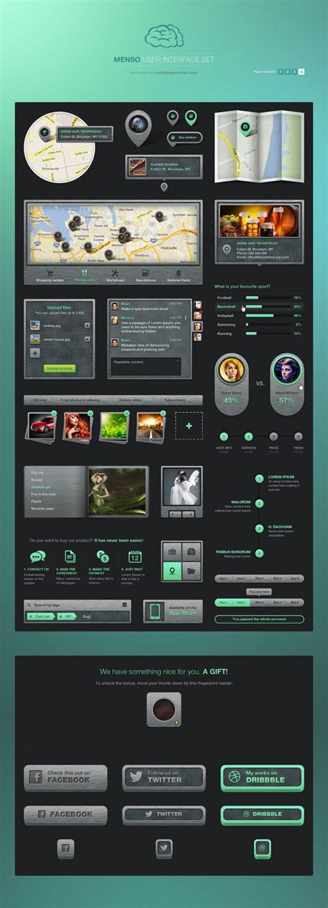 Deal Of The Week 4 Menso Ui Set Bundle User Interface Graphing