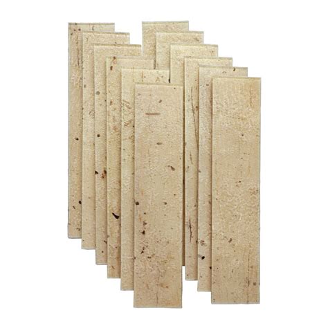 Esli 3 In X 12 In 3d Designed Grade Textured Glass Subway Peel And Sti