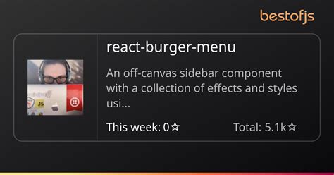 Best Of Js • React Burger Menu