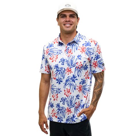 Liberty Tropics Polo Hawaiian Golf Shirts Kaipar Clothing Crazy