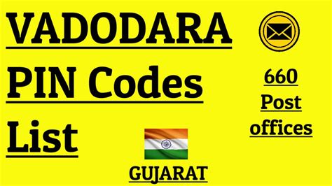 Vadodara Pin Code S List 660 Post Offices Gujarat Youtube