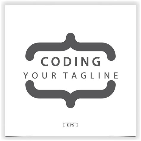 Premium Vector Simple Coding Or Programmer Logo Premium Elegant