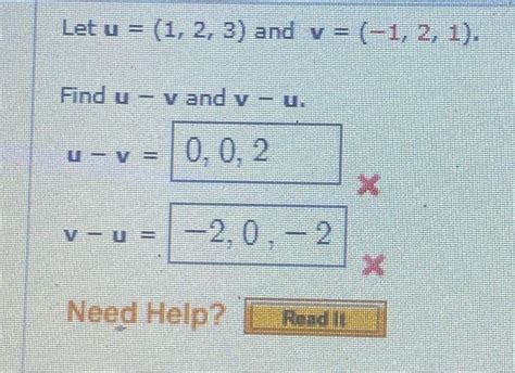 Solved Let U And V Find Uv And Vu Chegg Com