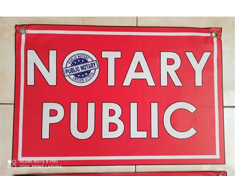 Notary Public Sign Tarpaulin Wall Sign Lazada Ph
