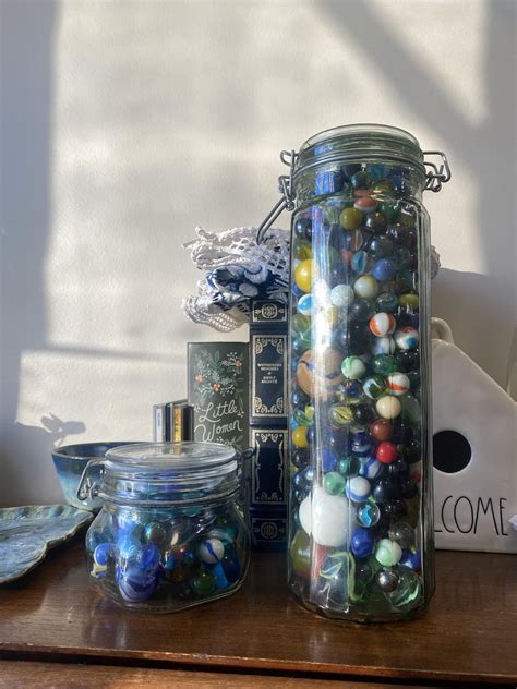 Thrifted This Vintage I Think Glass Marble Set The Other Day R