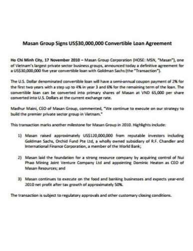 Convertible Note Template Midi