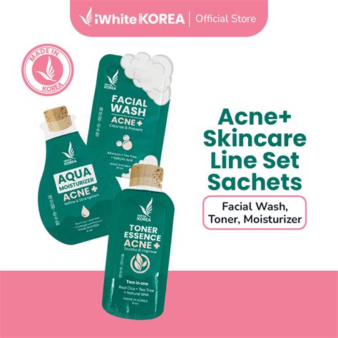 Iwhite Korea Acne Skincare Line Set Sachets Shopee Philippines